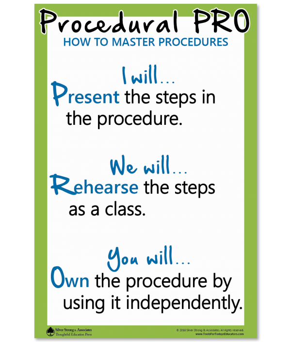 Procedural PRO (Poster) | Silver Strong & Associates / Thoughtful ... Procedural PRO (Poster) | Silver Strong & Associates / Thoughtful ...