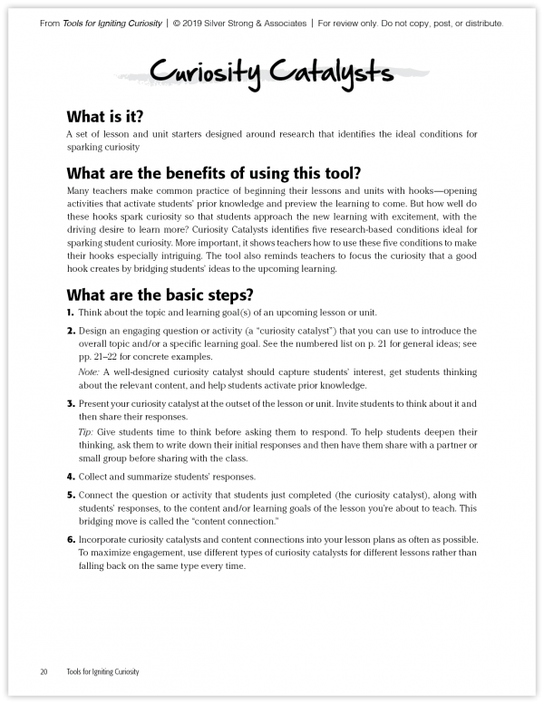 Curiosity Catalysts, or How to Create Lesson Hooks that Really Work ...